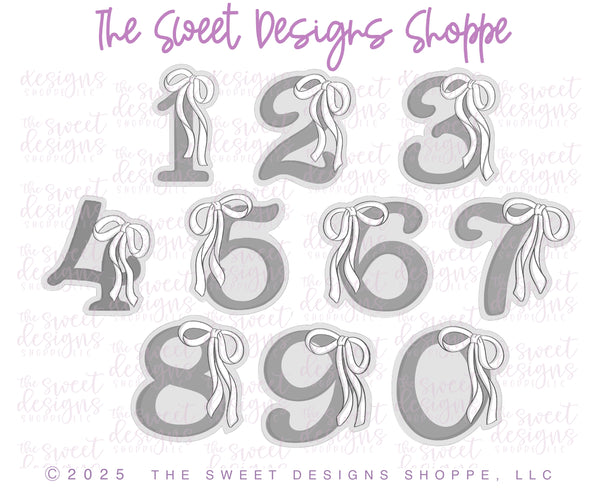 Product Type: Cookie Cutters - Name: Bow-tiful Numbers Set - Set of 10 ...
