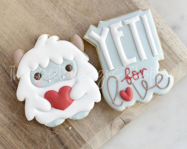 Product Type: Cookie Cutters - Name: Love Yeti Monster Set - Set of 2 ...