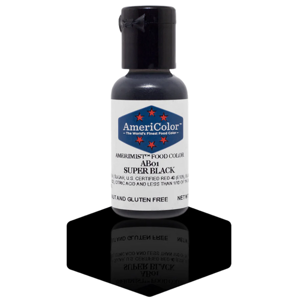 AmeriMist -Super Black - 0.65oz - AB01 - Airbrush Food Color by: Ameri – The Sweet Designs Shoppe
