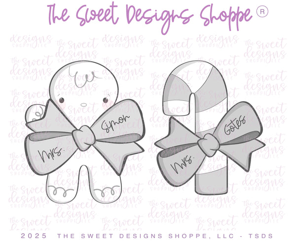 Product Type: Cookie Cutters - Name: Gingerbread Boy & Candy Cane with ...