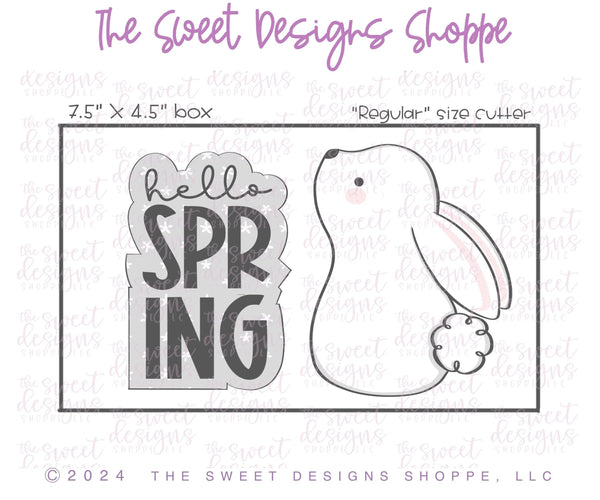 Product Type: Cookie Cutters - Name: hello SPRING Plaque & Bunny – The ...