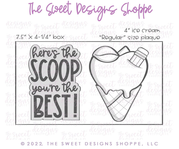 Product Type: Cookie Cutters - Name: Here's The SCOOP & School Ice ...