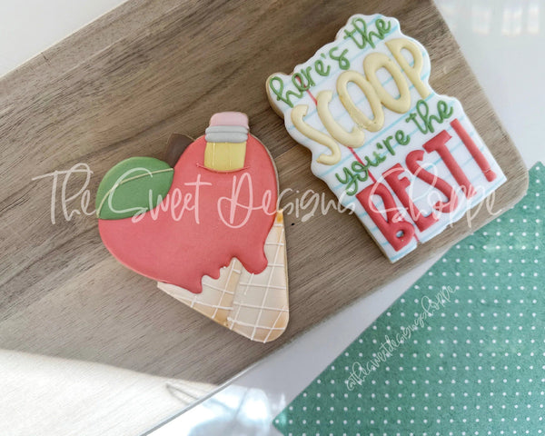 Product Type: Cookie Cutters - Name: Here's The SCOOP & School Ice ...