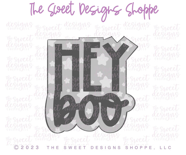 Product Type: Cookie Cutters - Name: HEY boo Plaque - Cookie Cutter ...