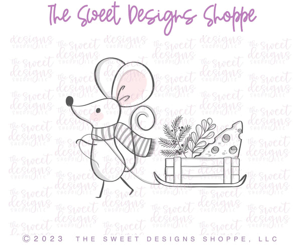 Product Type: Cookie Cutters - Name: Mouse pulling sled - Cookie – The ...