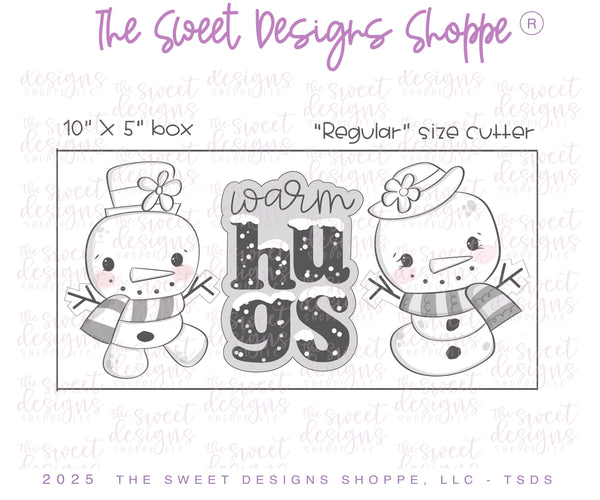 Product Type: Cookie Cutters - Name: Snowman Couple & warm hugs Plaque ...