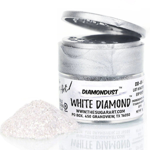 White Diamond - Edible Glitter by The Sugar Art, Inc. 3 grams – The ...