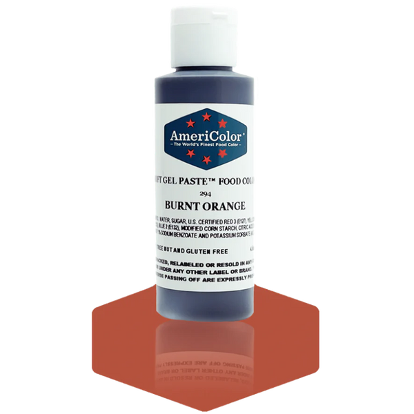 Americolor Soft Gel Paste - Burnt Orange - Select Size - Food Color ...