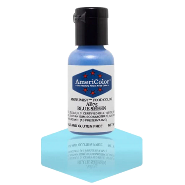 AmeriMist - Blue Sheen - 0.65oz - AB75 - Airbrush Food Color by: Ameri – The Sweet Designs Shoppe
