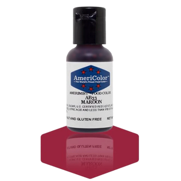 AmeriMist - Maroon- 0.65oz - AB33 - Airbrush Food Color by: AmeriColor ...