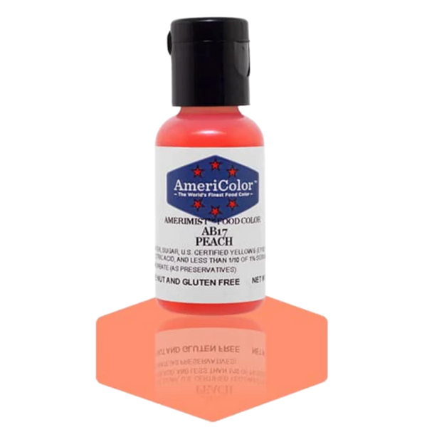 AmeriMist - Peach - 0.65oz - AB17 - Airbrush Food Color by: AmeriColor ...