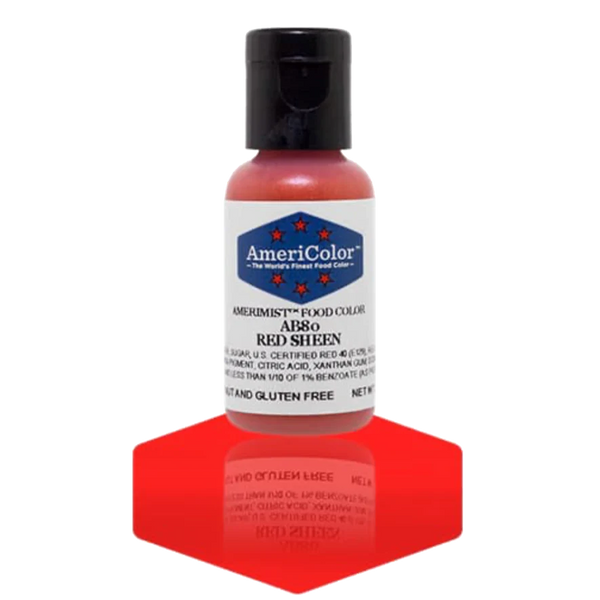 AmeriMist - Red Sheen - 0.65oz - AB80 - Airbrush Food Color by: AmeriC ...