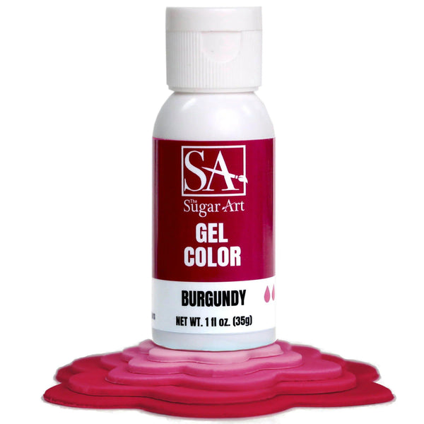 Burgundy - Gel Food Color - 1oz by: The Sugar Art – The Sweet Designs ...