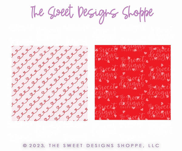 Printed Box Backer : Red Valentine's - Set of 25 Backers ( Select Size ...