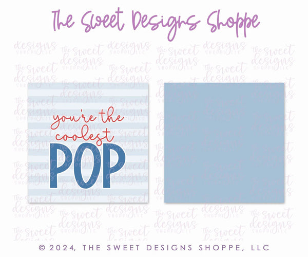 Printed Tags: "you're the coolest POP" 2" x 2" - Set of 25 Tags , Pre ...
