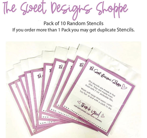 Product Type: Stencils - Name: Pack of 10 Random Stencils - (10 – The ...